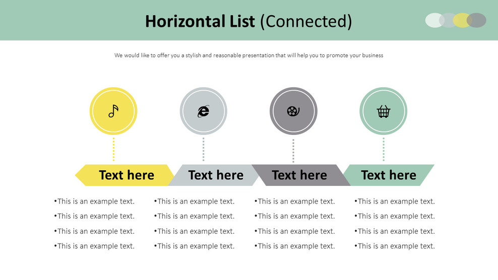 Horizontal List Diagram (Connected)