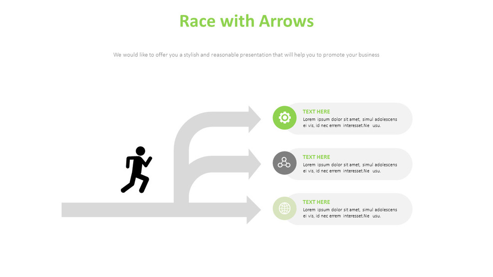 Race with Arrows Diagram|Infographics