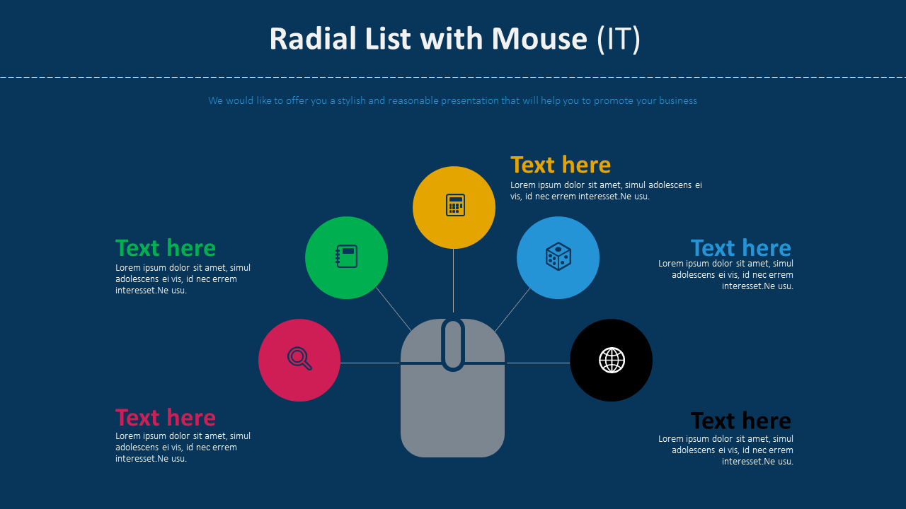 Radial List with Mouse Diagram (IT)