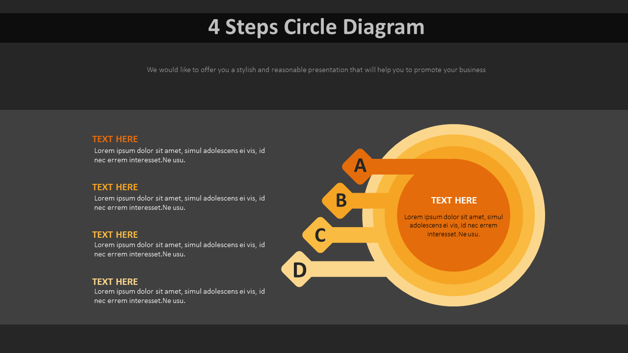 4 Steps Circle Diagram