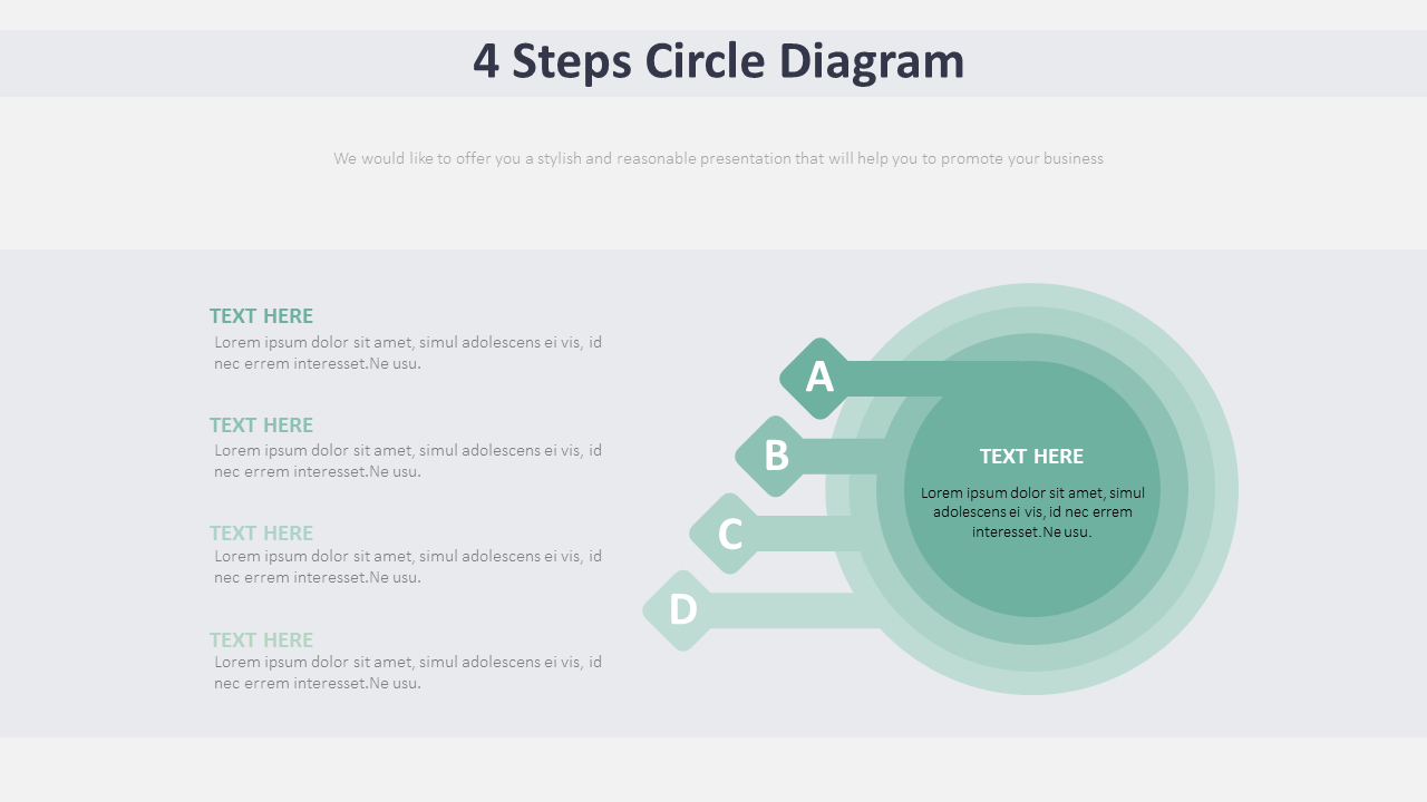 4 Steps Circle Diagram