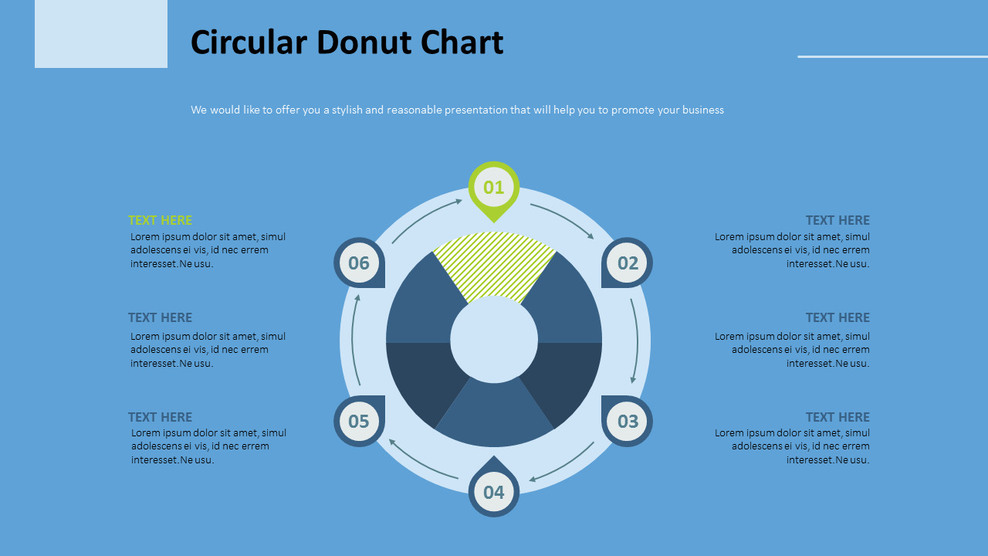 Circular Donut Chart Diagram