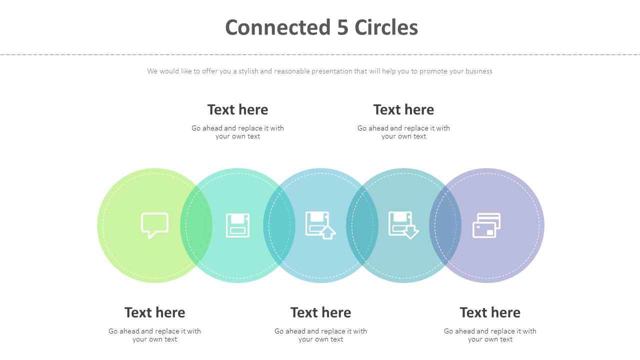 Connected 5 Circles Diagram