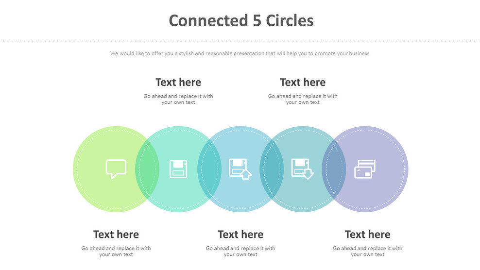 Connected 5 Circles Diagram