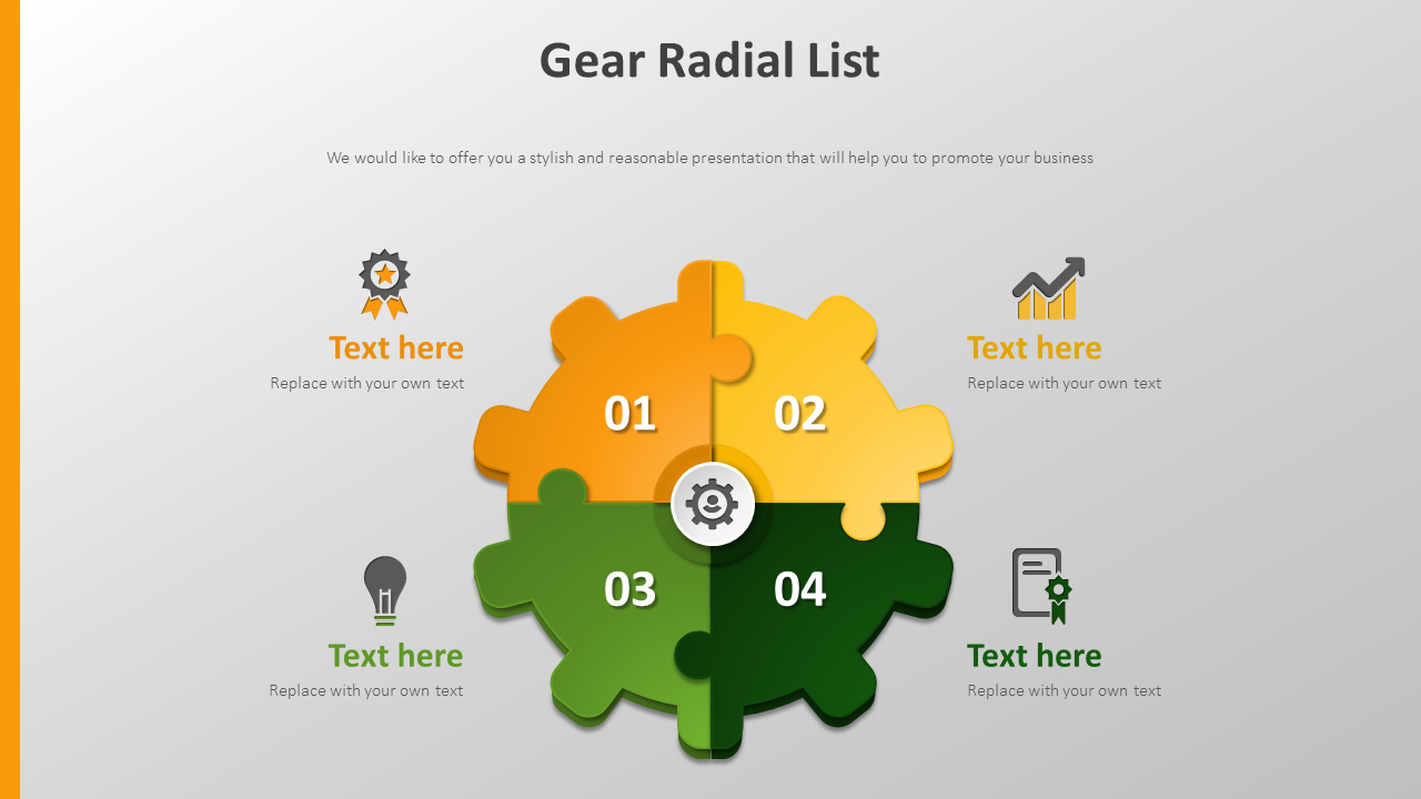 Gear Radial List Diagram|Puzzles