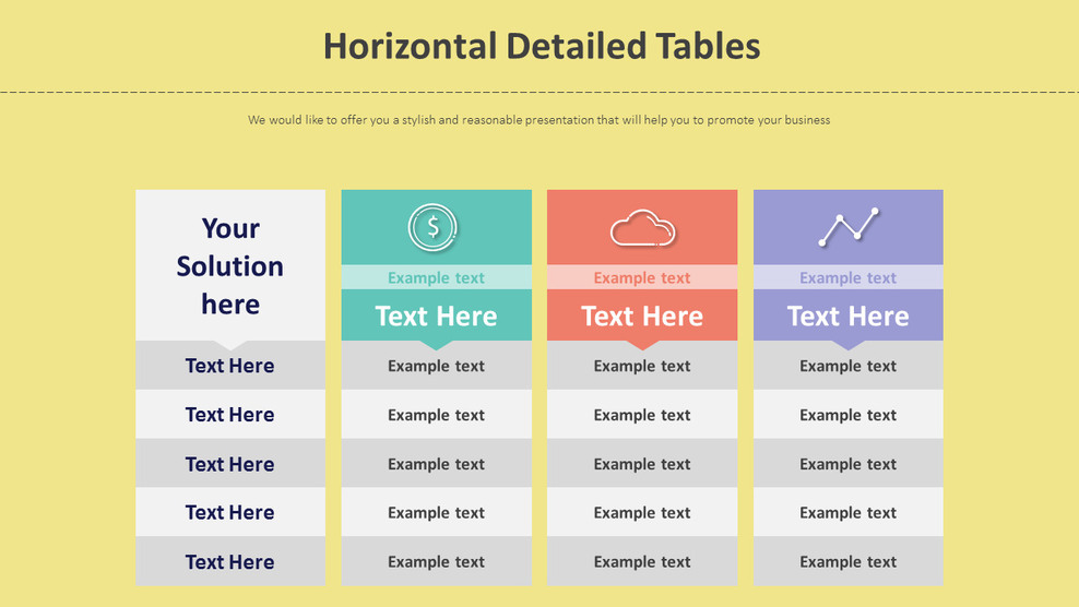 Comparison Table Diagram (Memo)