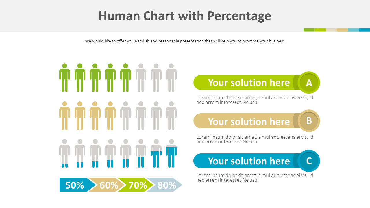 Human Chart with Percentage Diagram