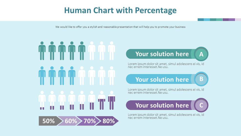 Human Chart with Percentage Diagram