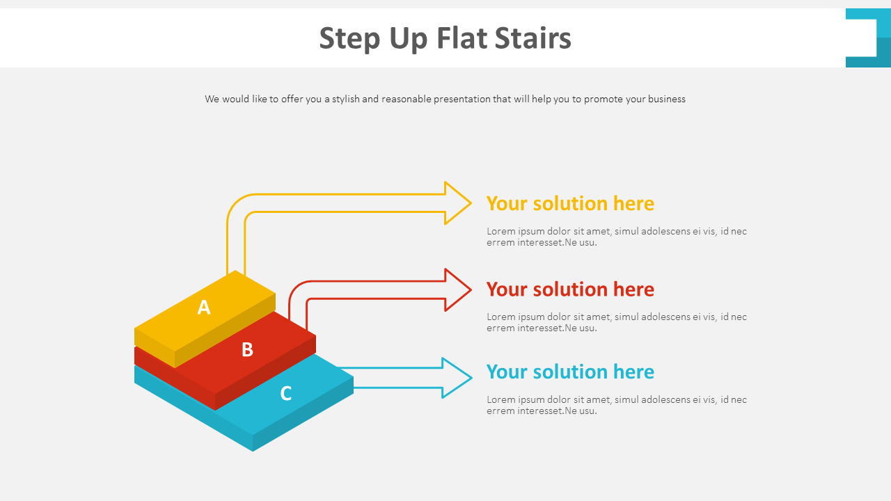 Free Step Up Flat Stairs Diagram|Slides