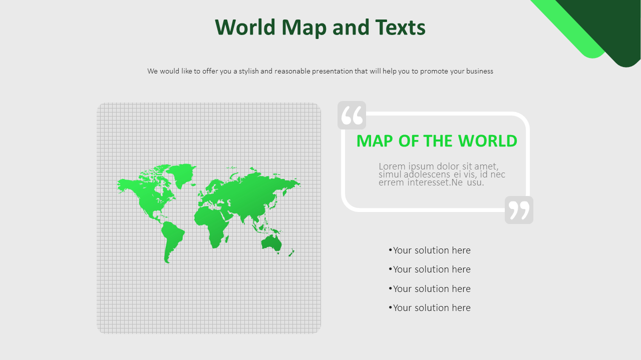 World Map and Texts Diagram