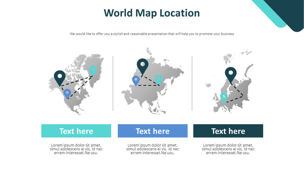 World Map Location Diagram