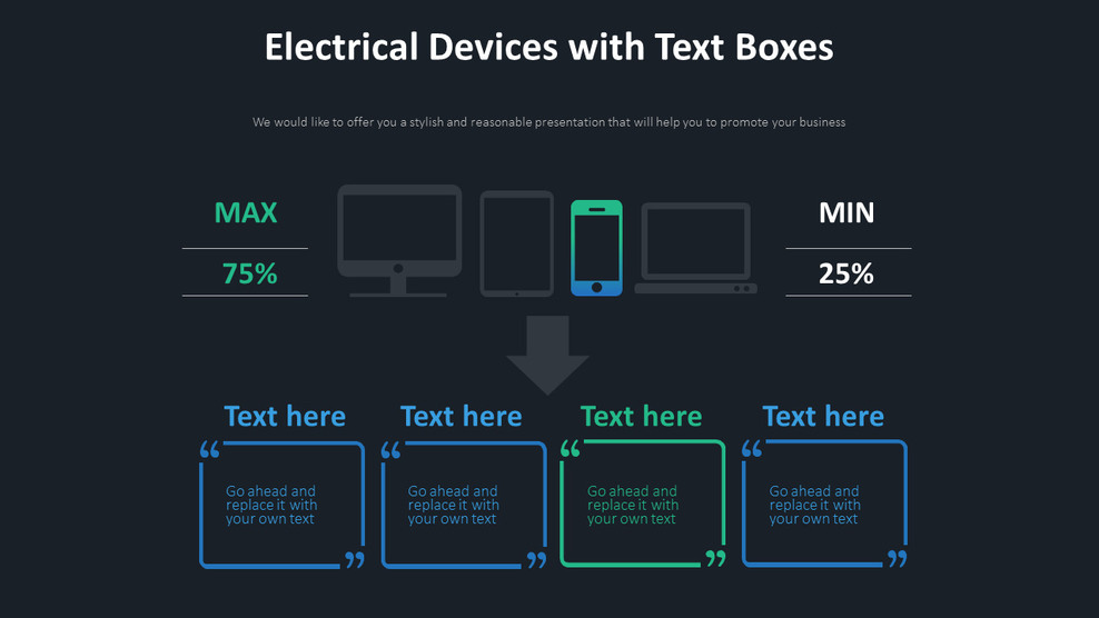 Electrical Devices with Text Boxes Diagram
