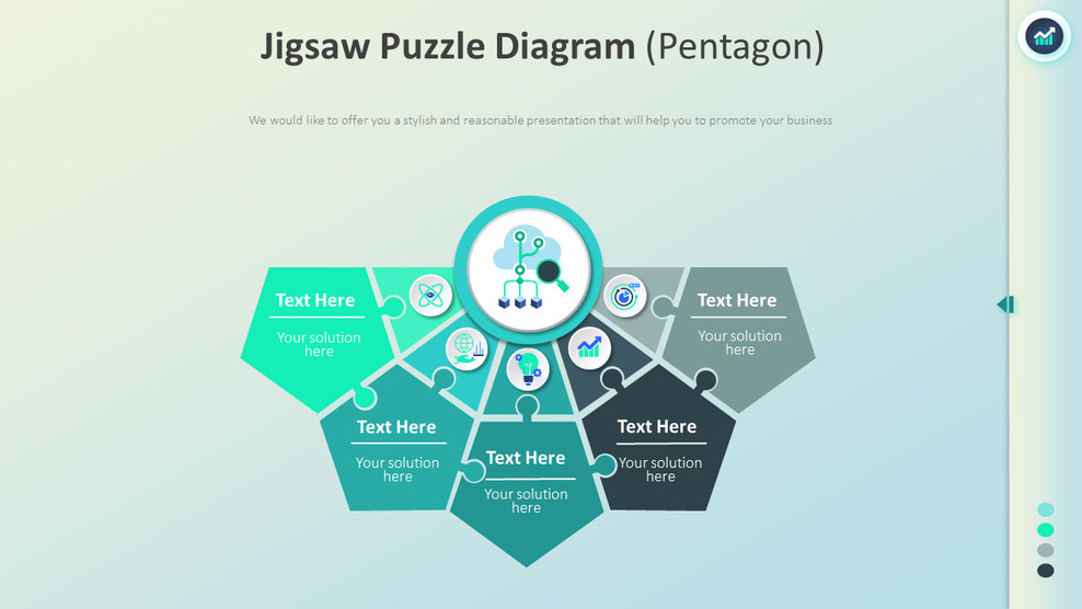 Jigsaw Puzzle Diagram (Pentagon)