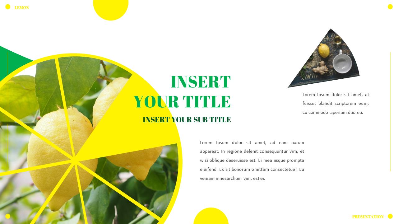Limón Plantillas de PowerPoint Diseño multipropósito