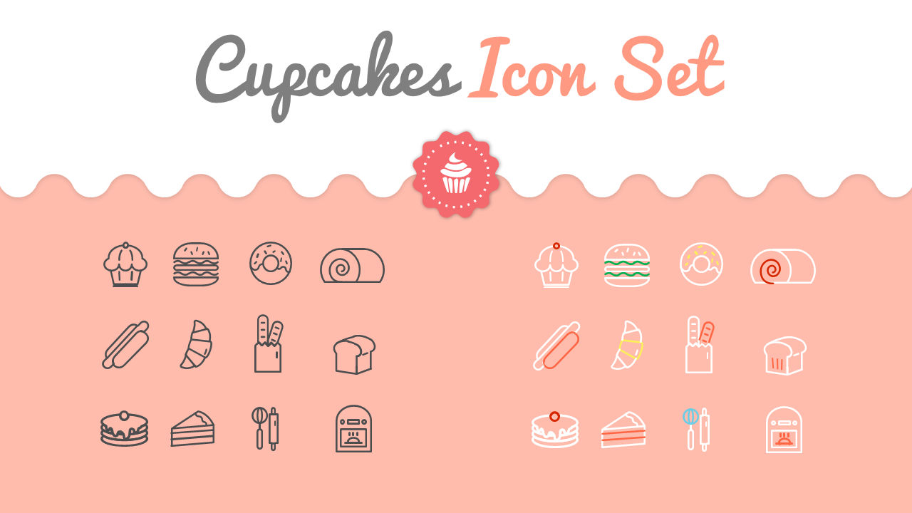 Sweet Cupcakes PowerPoint Templates Design