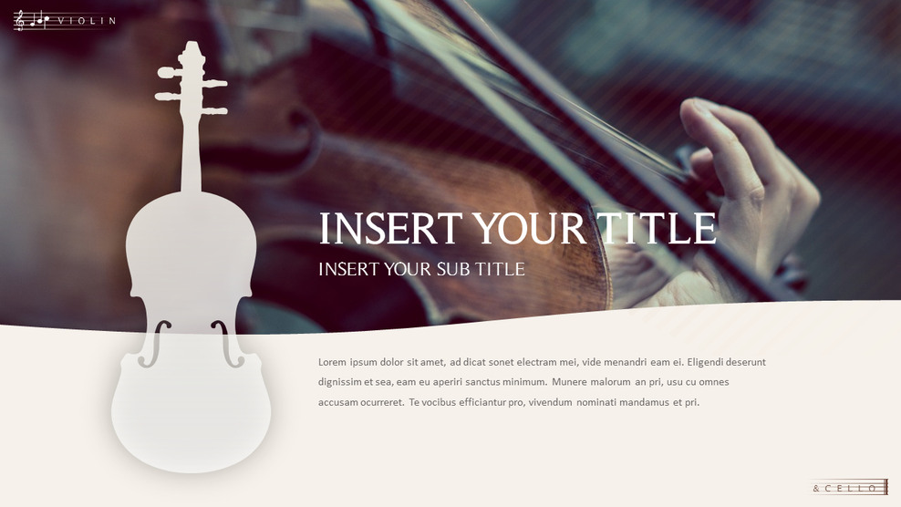 Violin & Cello Presentation PowerPoint Templates Design