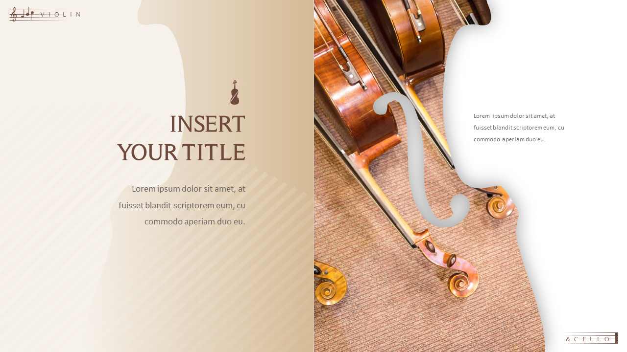 Violin & Cello Presentation PowerPoint Templates Design