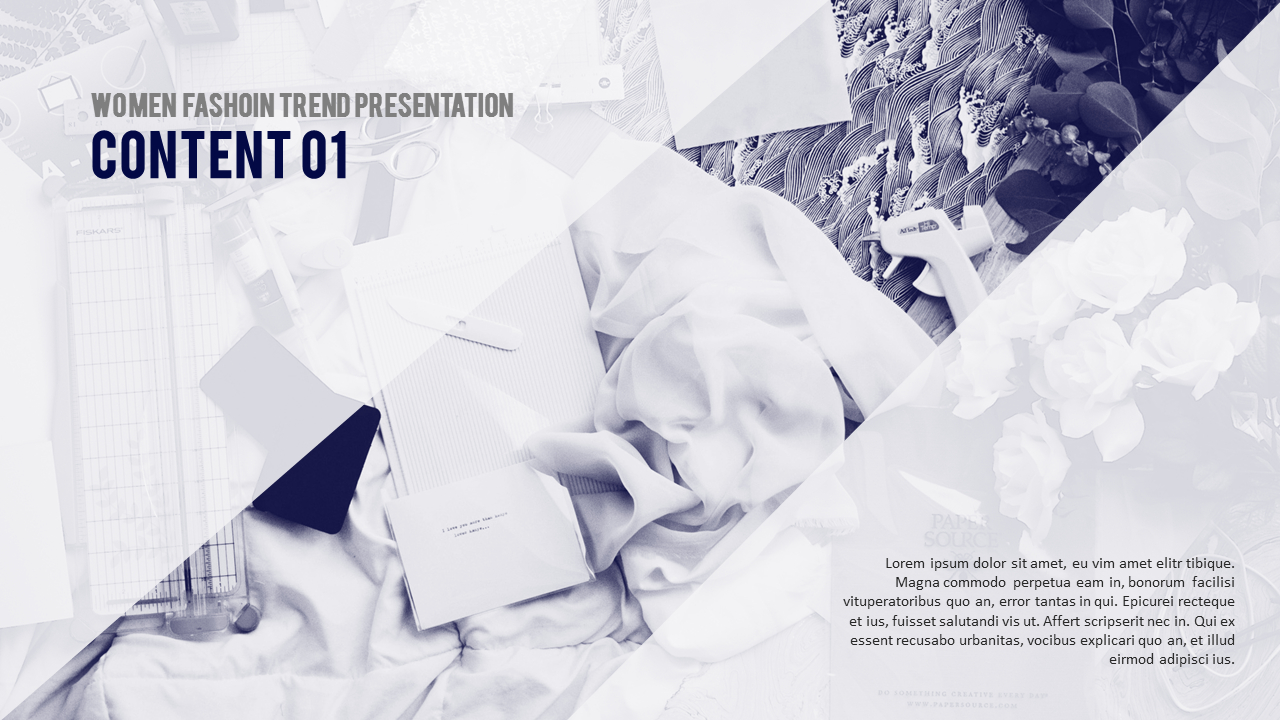 Women Fashion Trend PowerPoint Templates for Presentation