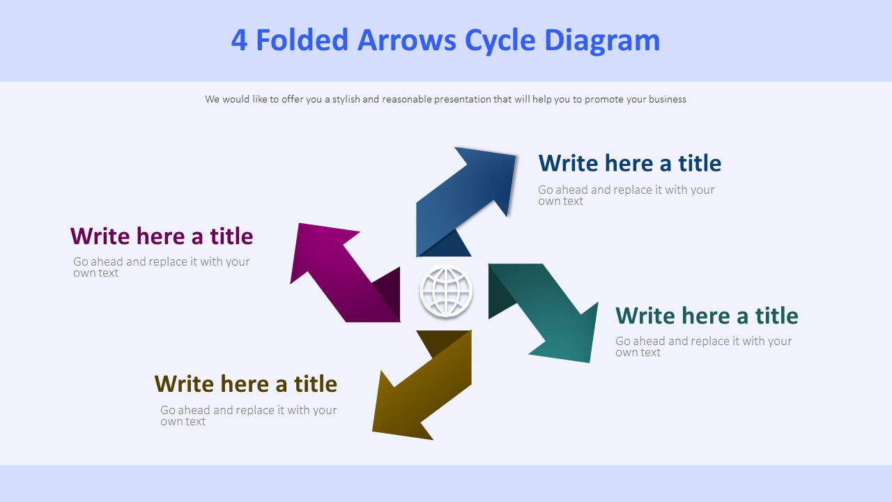 4 Folded Arrows Cycle Diagram