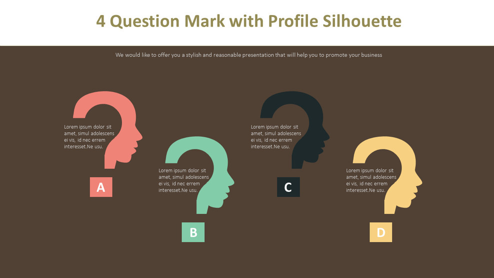 4 Question Mark with Profile Silhouette Diagram