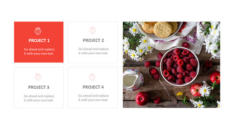 Berry Berry Diseño simple de plantilla de PowerPoint