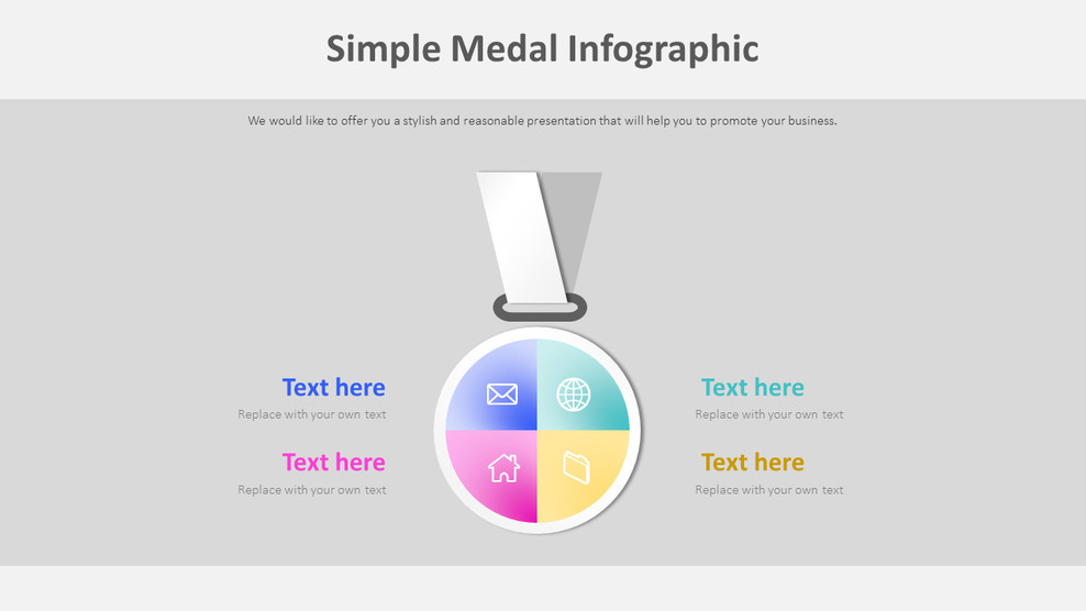 Free Simple Medal Infographic Diagram|Slides