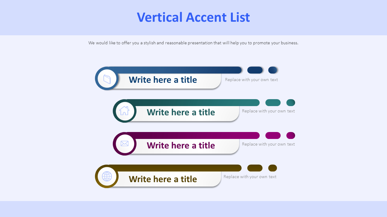 Free Vertical Accent List Diagram|Slides