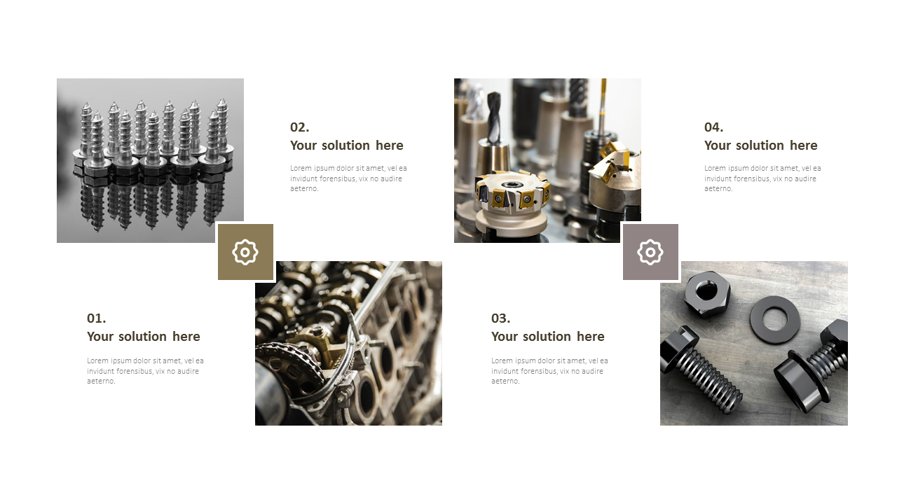 Metallic object Simple PowerPoint Templates