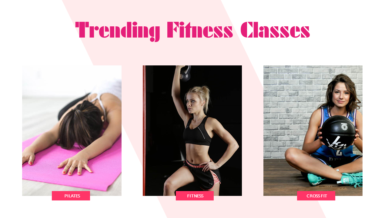 WOMEN'S FITNESS Simple PowerPoint Templates