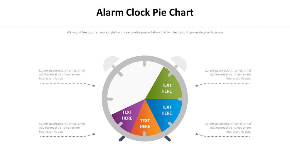 Alarm Clock Pie Chart Diagram