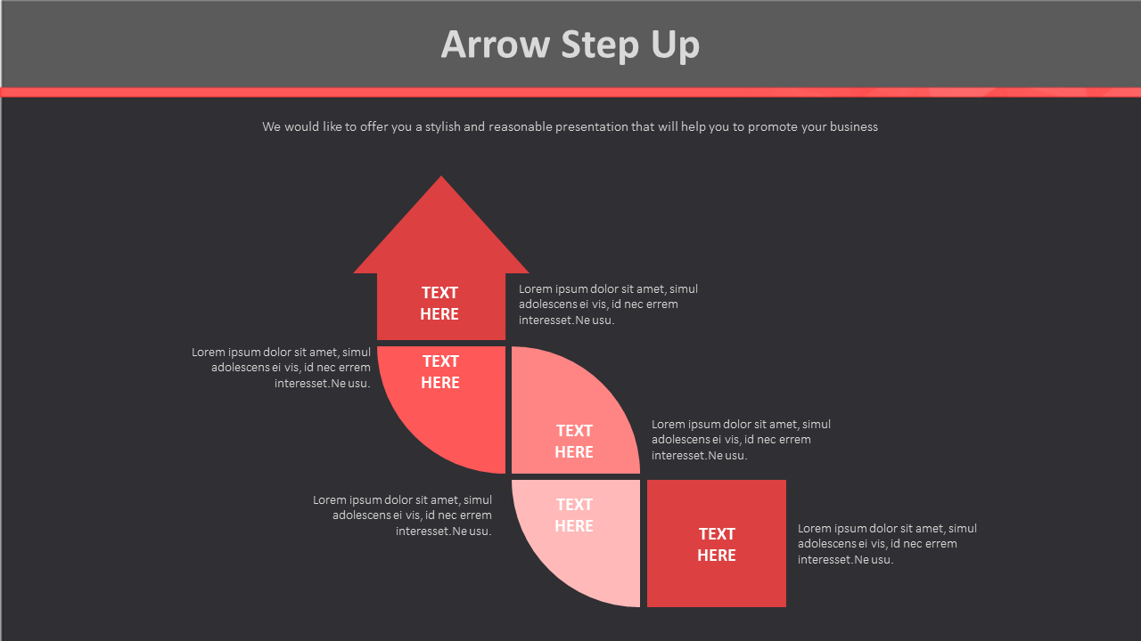 Arrow Step Up 다이어그램|프로세스형