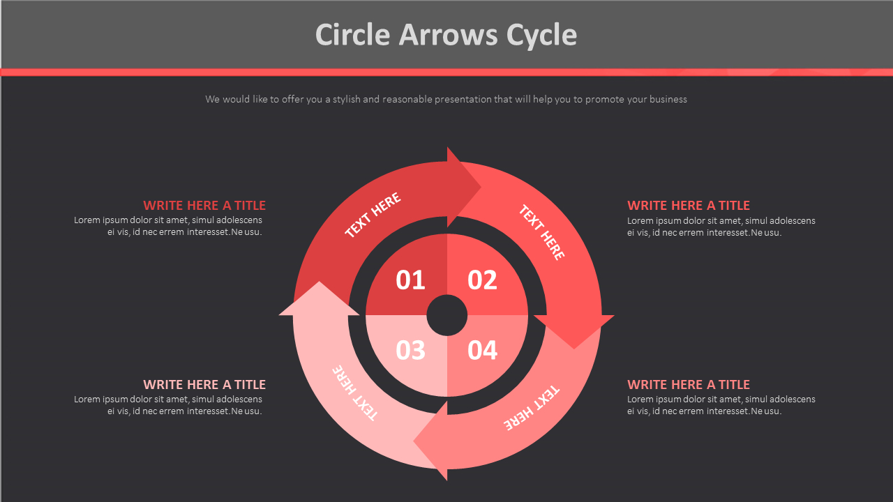원형 화살표 사이클 다이어그램