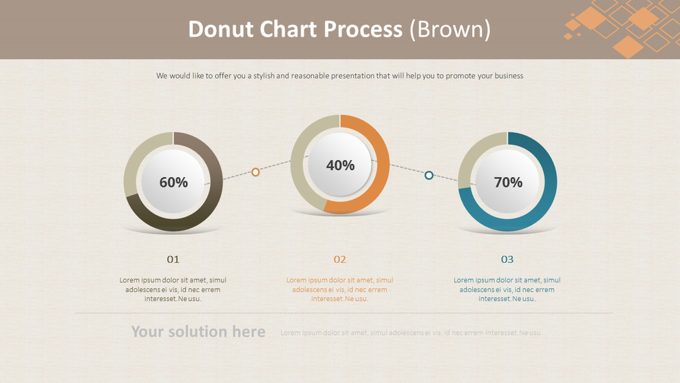 Donut Chart Process (Brown)|Doughnut