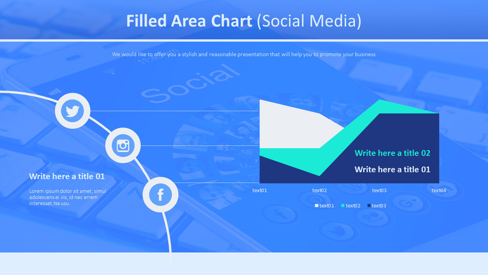 Filled Area Chart (Social Media)