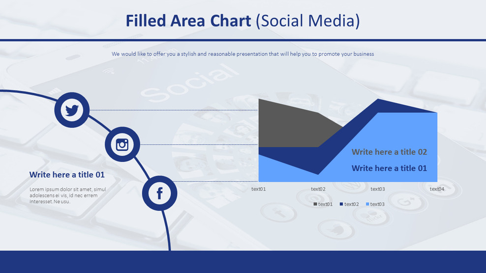 Filled Area Chart (Social Media)