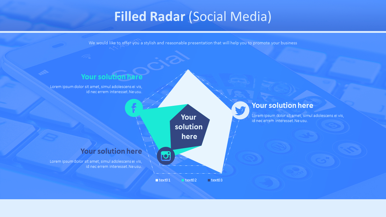 Filled Radar (Social Media)
