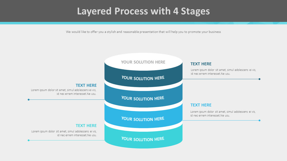 Layered Process with 4 Stages Diagram