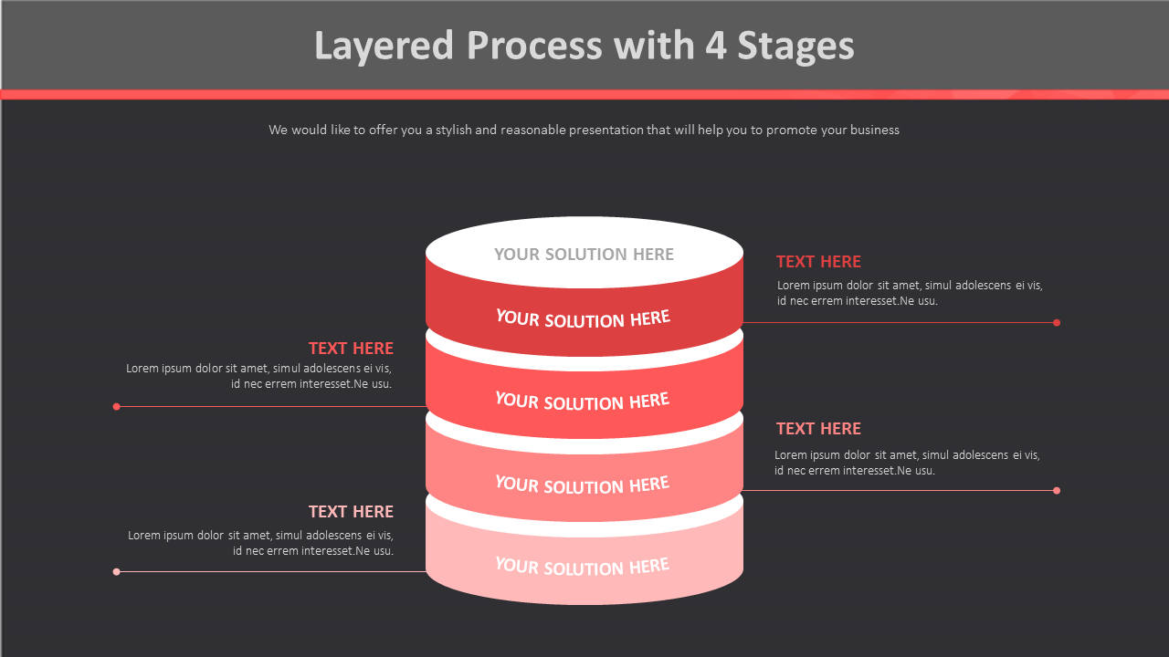 Layered Process with 4 Stages Diagram