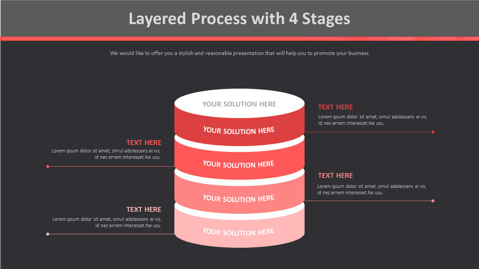 Layered Process with 4 Stages Diagram