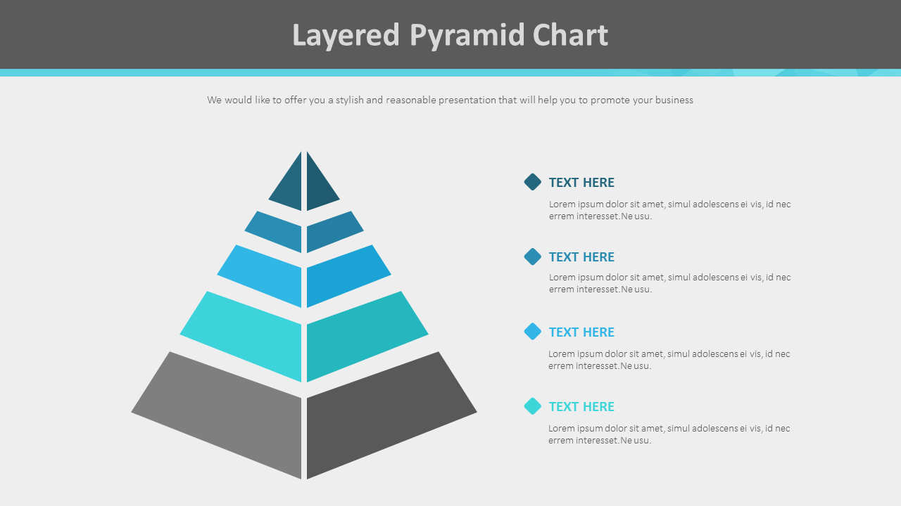 Layered Pyramid Chart Diagram
