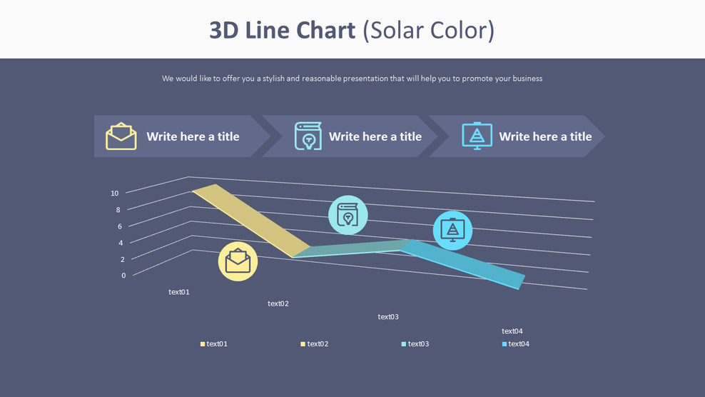 3D Line Chart (Solar Color)