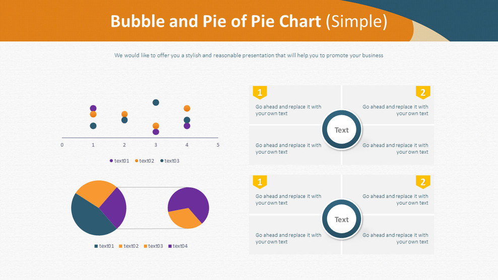 Bubble and Pie of Pie Chart (Simple)