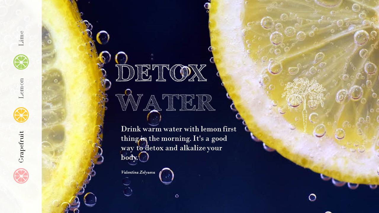agua Detox Diseño Plantillas PowerPoint