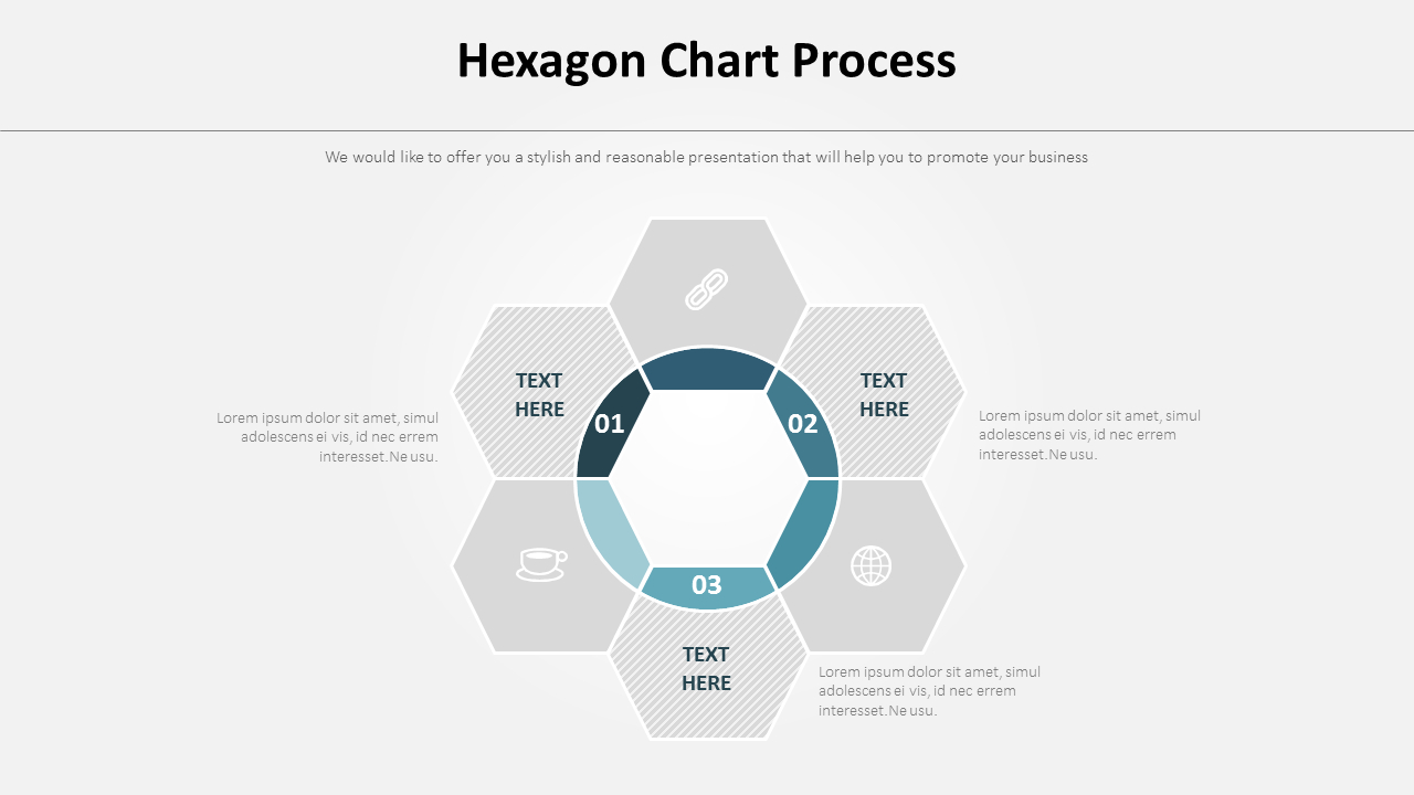 Hexagon Chart Process Diagram