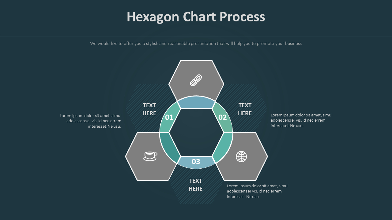 Hexagon Chart Process Diagram
