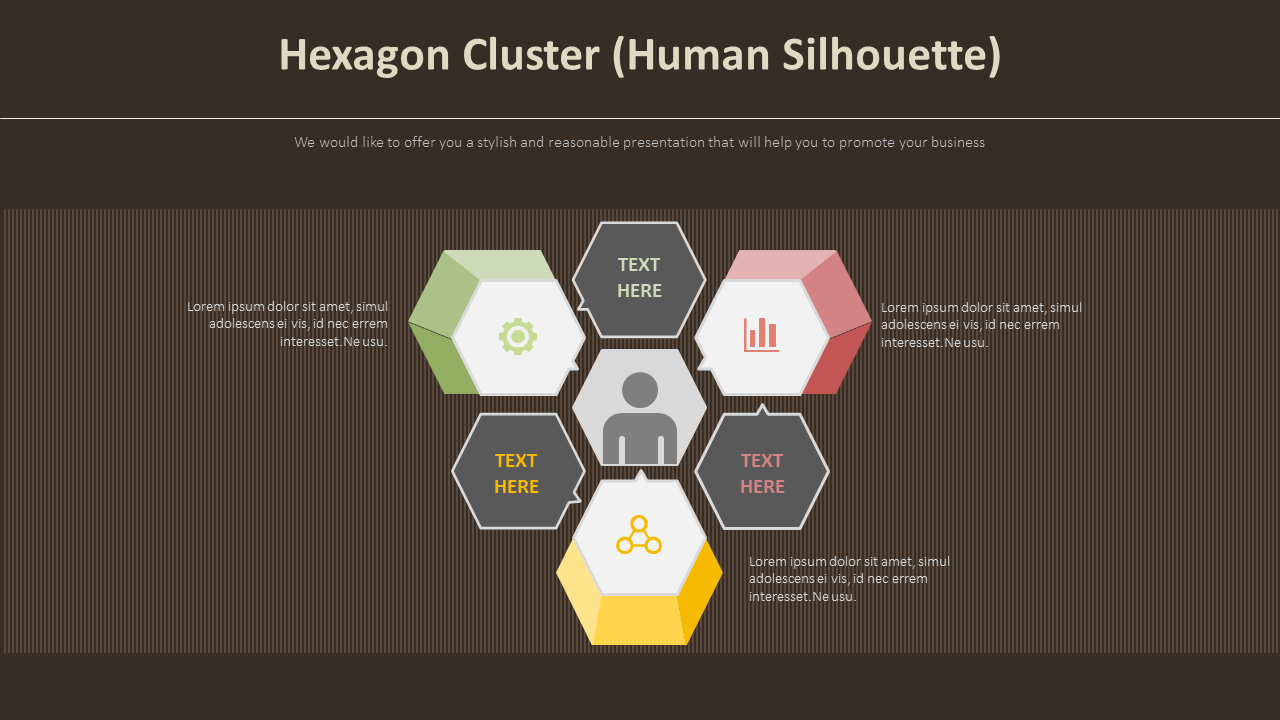 Hexagon Cluster Diagram (Human Silhouette)|Relationship
