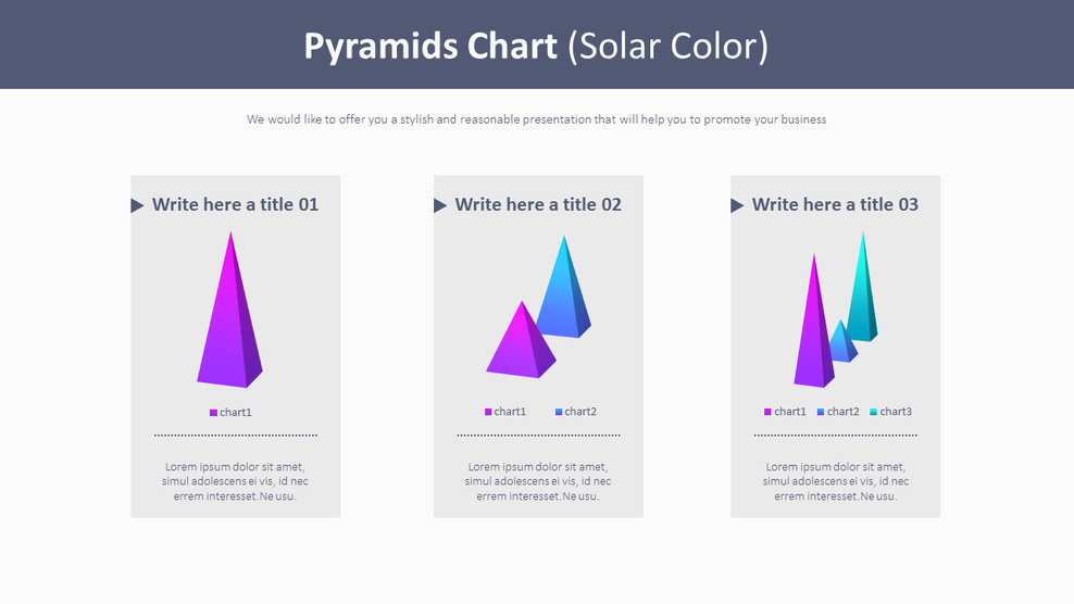 Solar Color Pyramid Chart Free PowerPoint Template for Data Structure ...