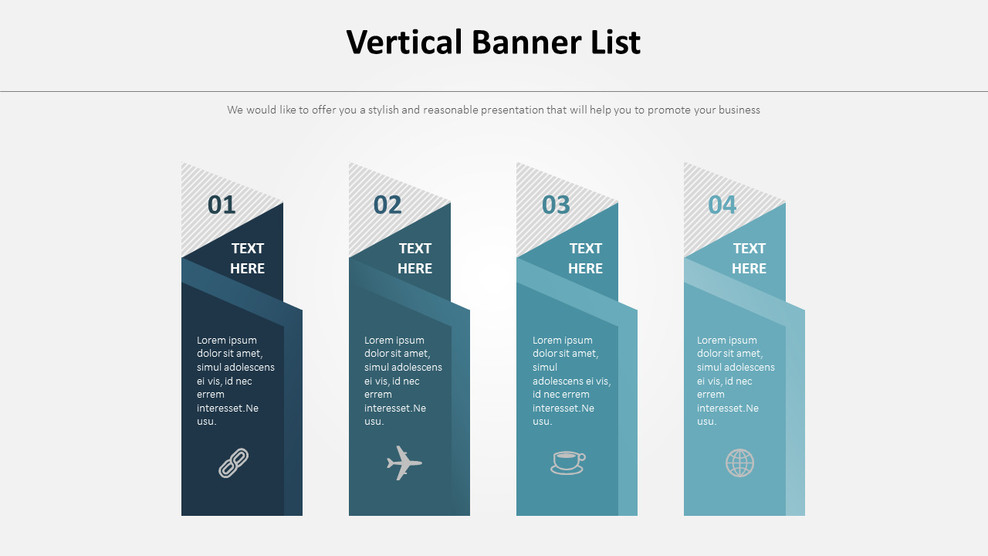Vertical Banner List Diagram