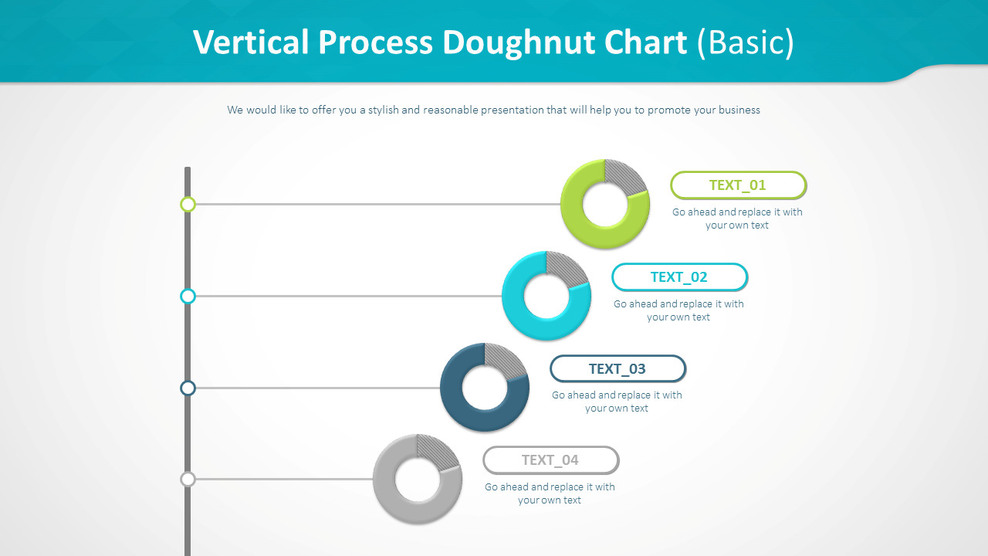 Vertical Process Doughnut Chart (Basic)