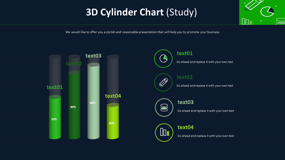 3D Cylinder Chart (Study)|Column